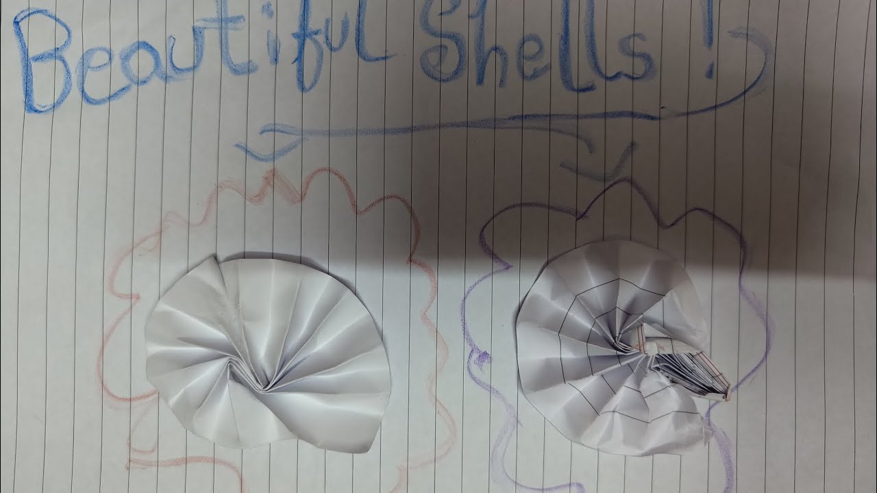 How to make beautiful shells at home with only paper - YouTube