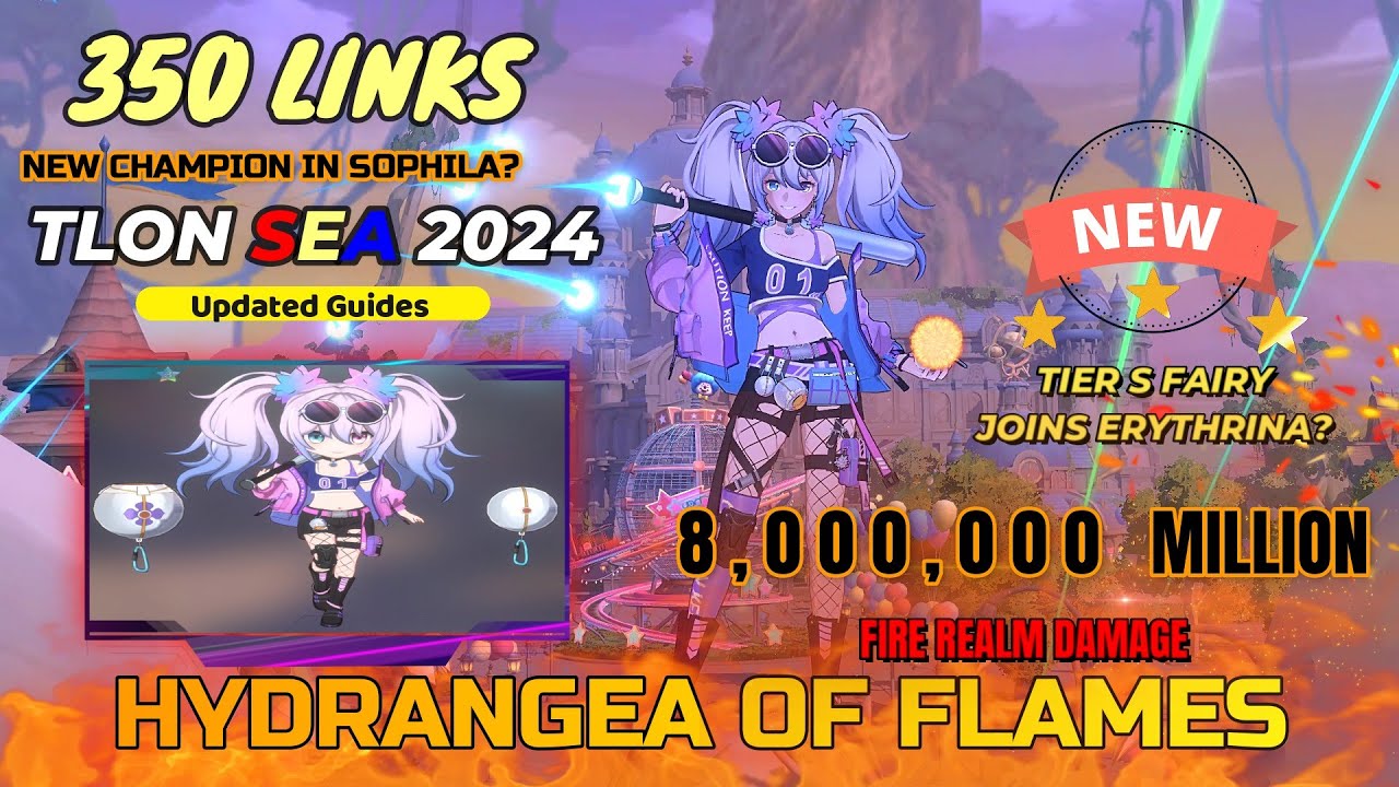 8,000,000 DAMAGE FIRE REALM-HYDRANGEA OF FLAMES- Legend of Neverland ...