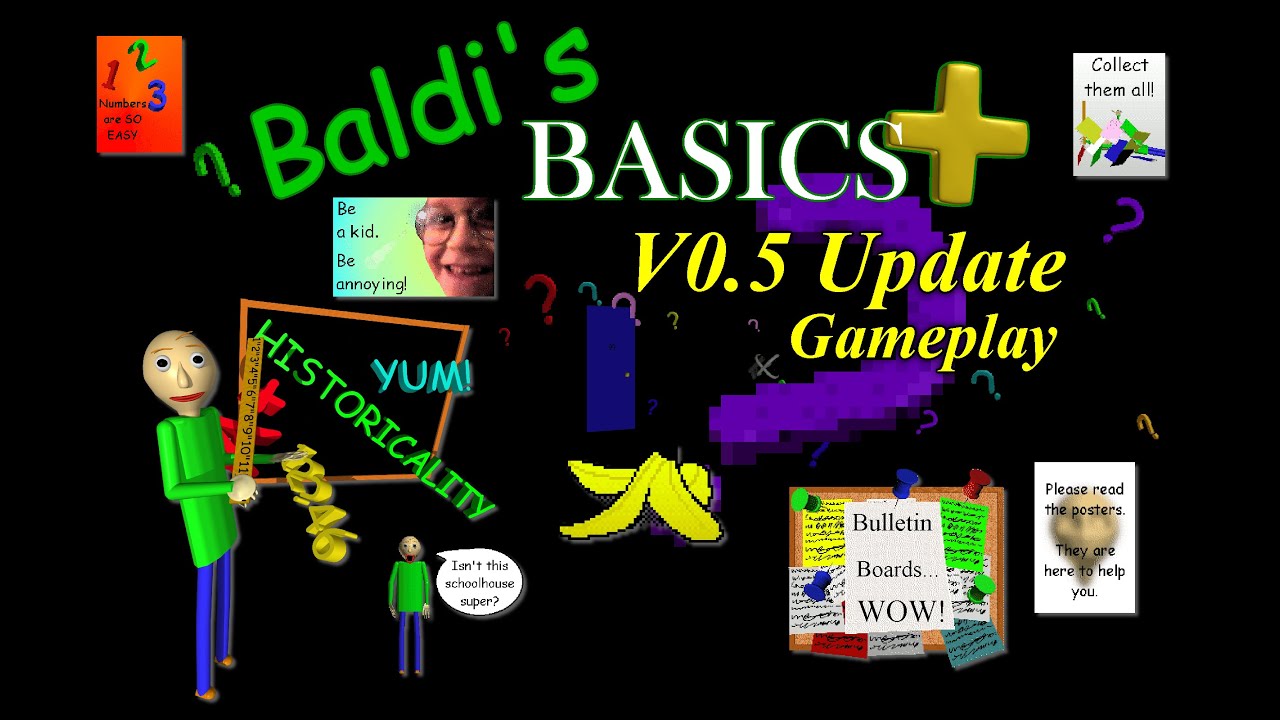 Baldi's Basics Plus 0.5.0 Update Gameplay - YouTube