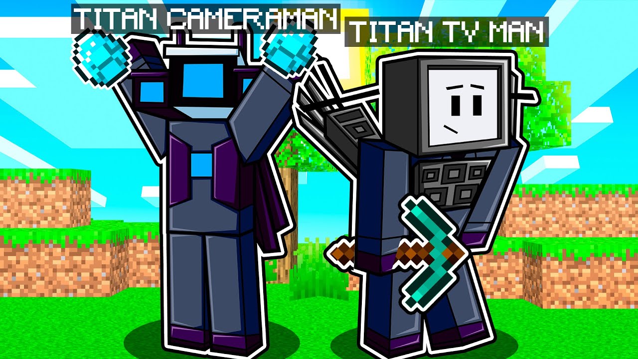 TITAN CAMERAMAN y TITAN TV MAN JUEGAN a MINECRAFT por PRIMERA VEZ!!! 😱 ...