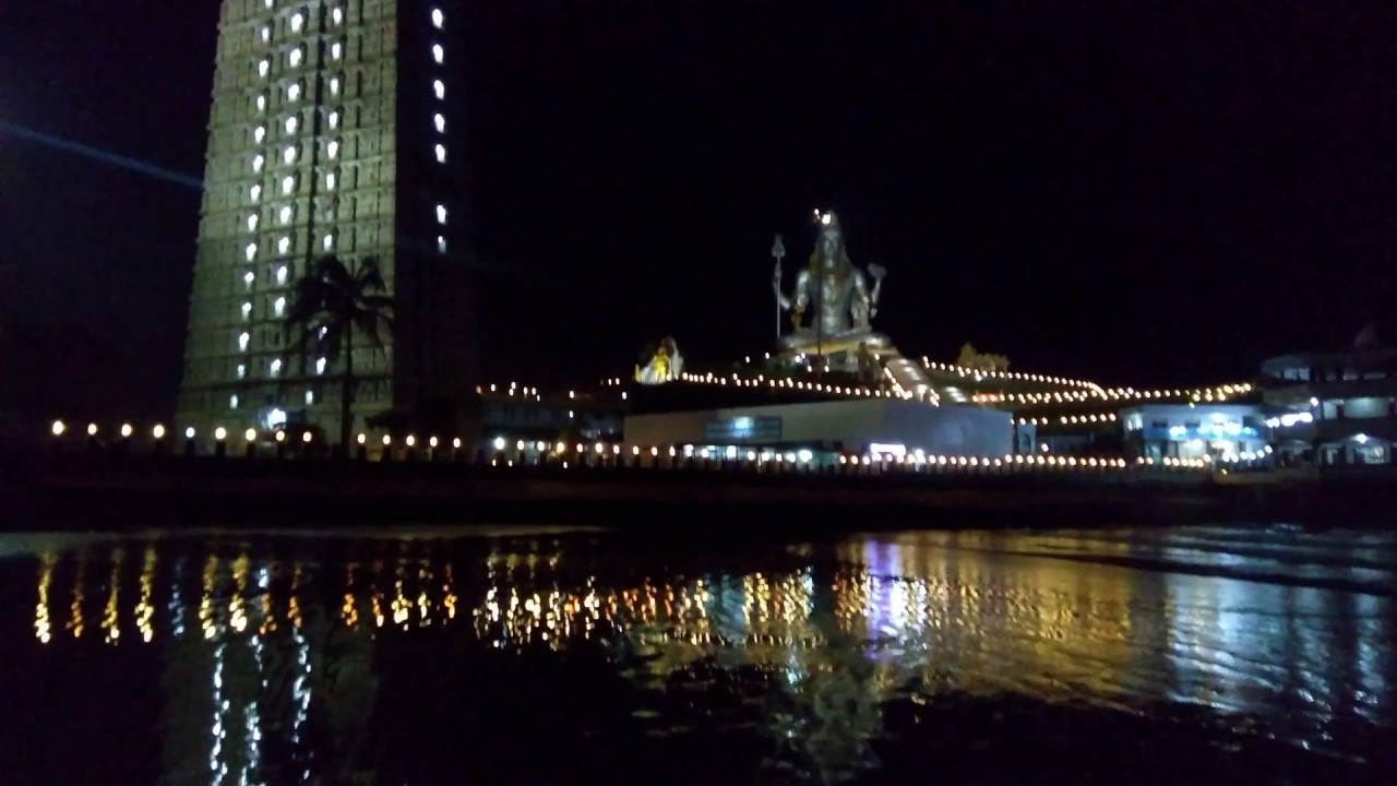 Murdeshwar Shiva Temple and Beach, India - Night View by Arun Kumar B ...