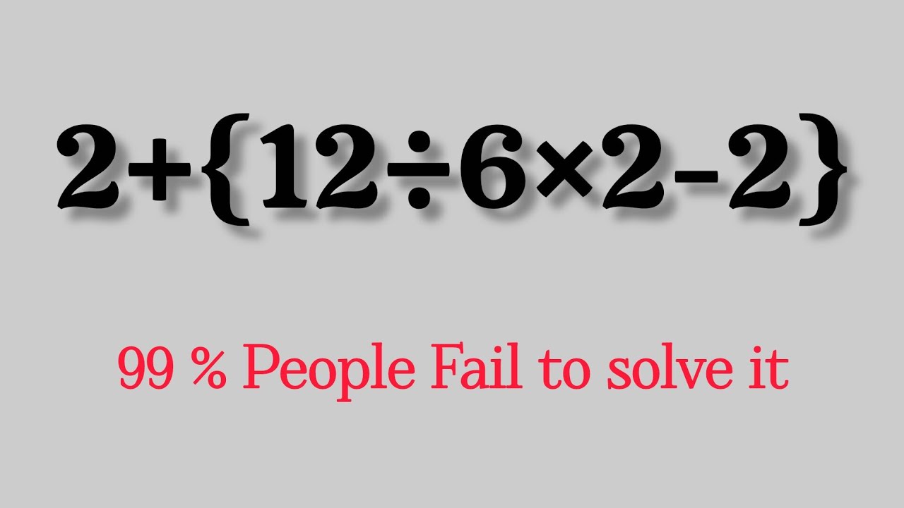 Most People Get This Simple Math Question Wrong!#maths - YouTube