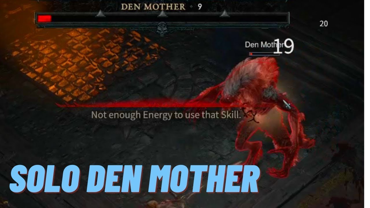 Diablo IV - Chapter 3 - Den Mother.. The Real First Challenge - YouTube