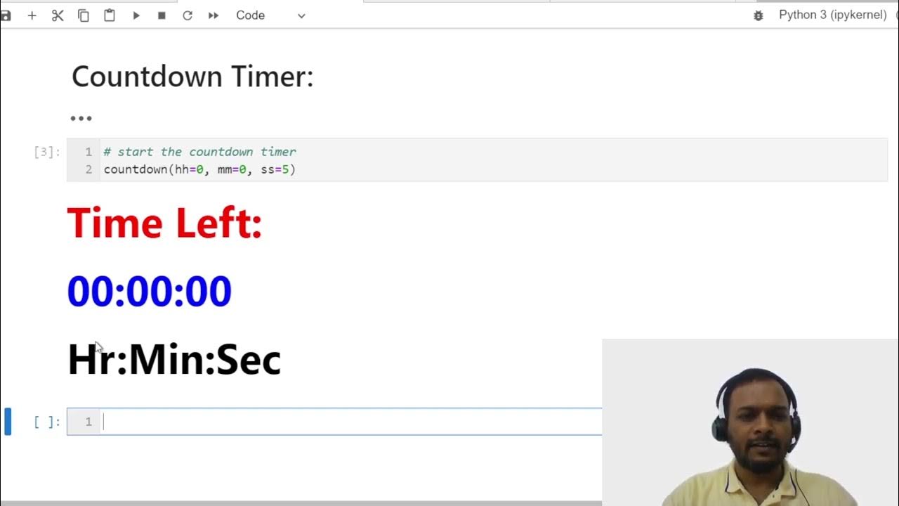 Countdown timer for Jupyter Notebook implemented in Python - YouTube