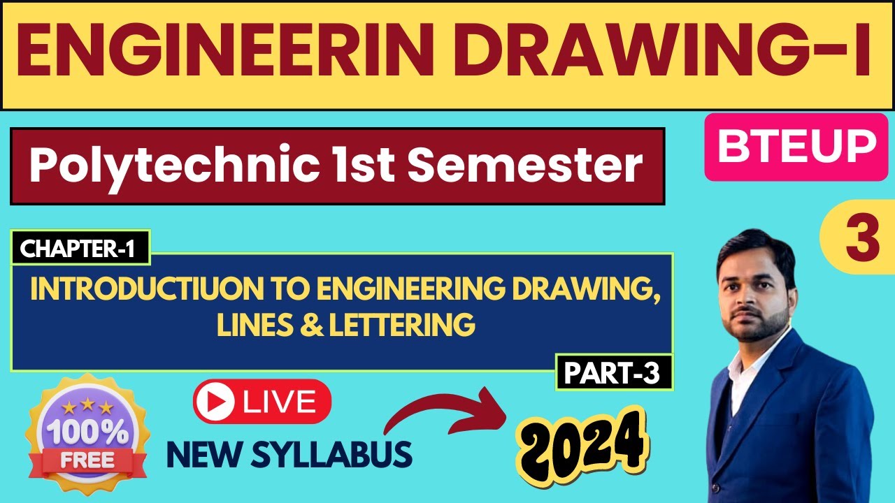 Lec-3 Engineerimg Drawing-1st II Introduction to Engg. Drawing, Lines ...