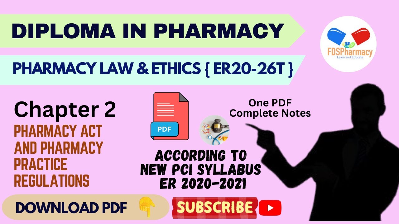 Chapter 2 Pharmacy Act and Pharmacy Practice Regulations | D.Pharma 2nd ...