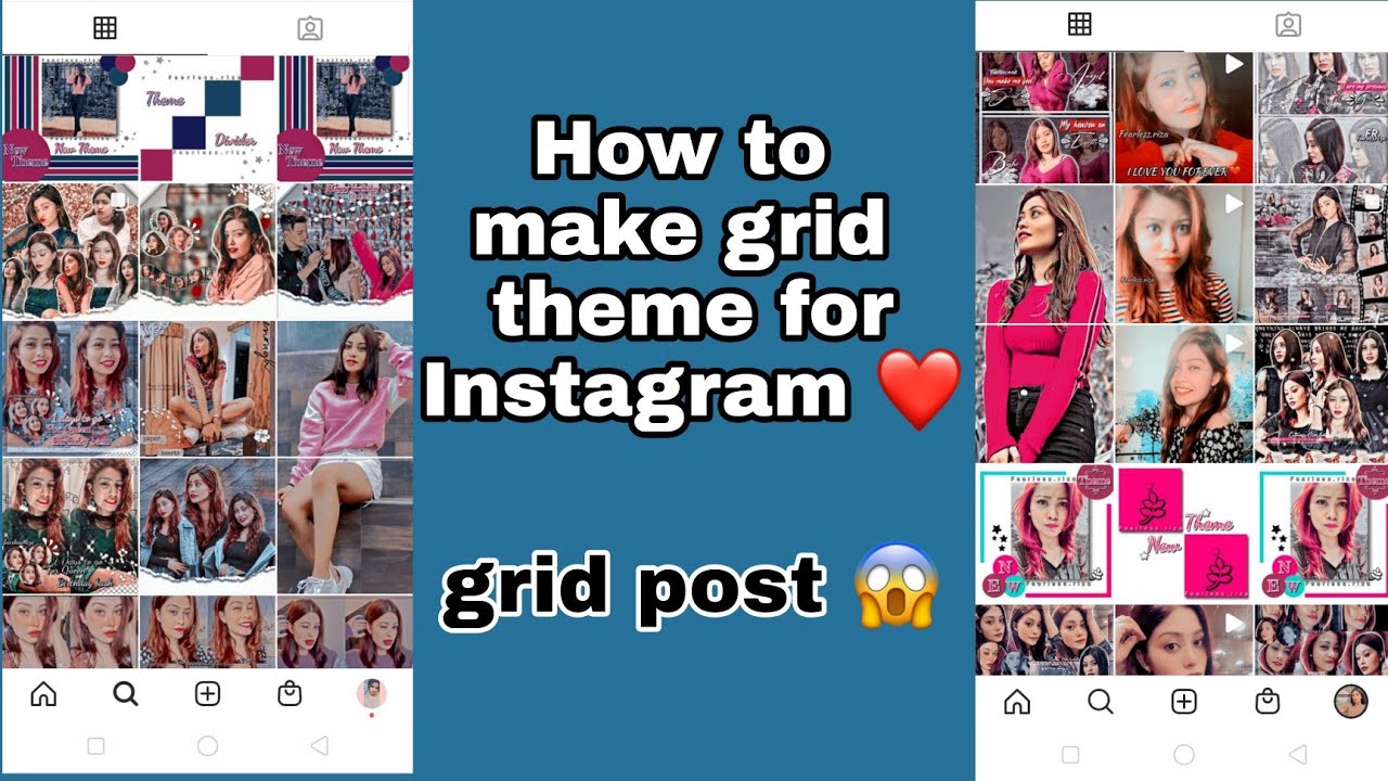 How to make Grid post on Instagram..Grid theme post (panorama) edit ...