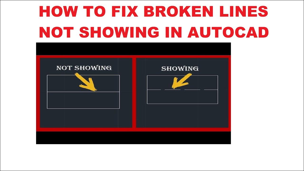 How to fix broken line not showing in AutoCAD II AutoCAD Tutorial -31 ...