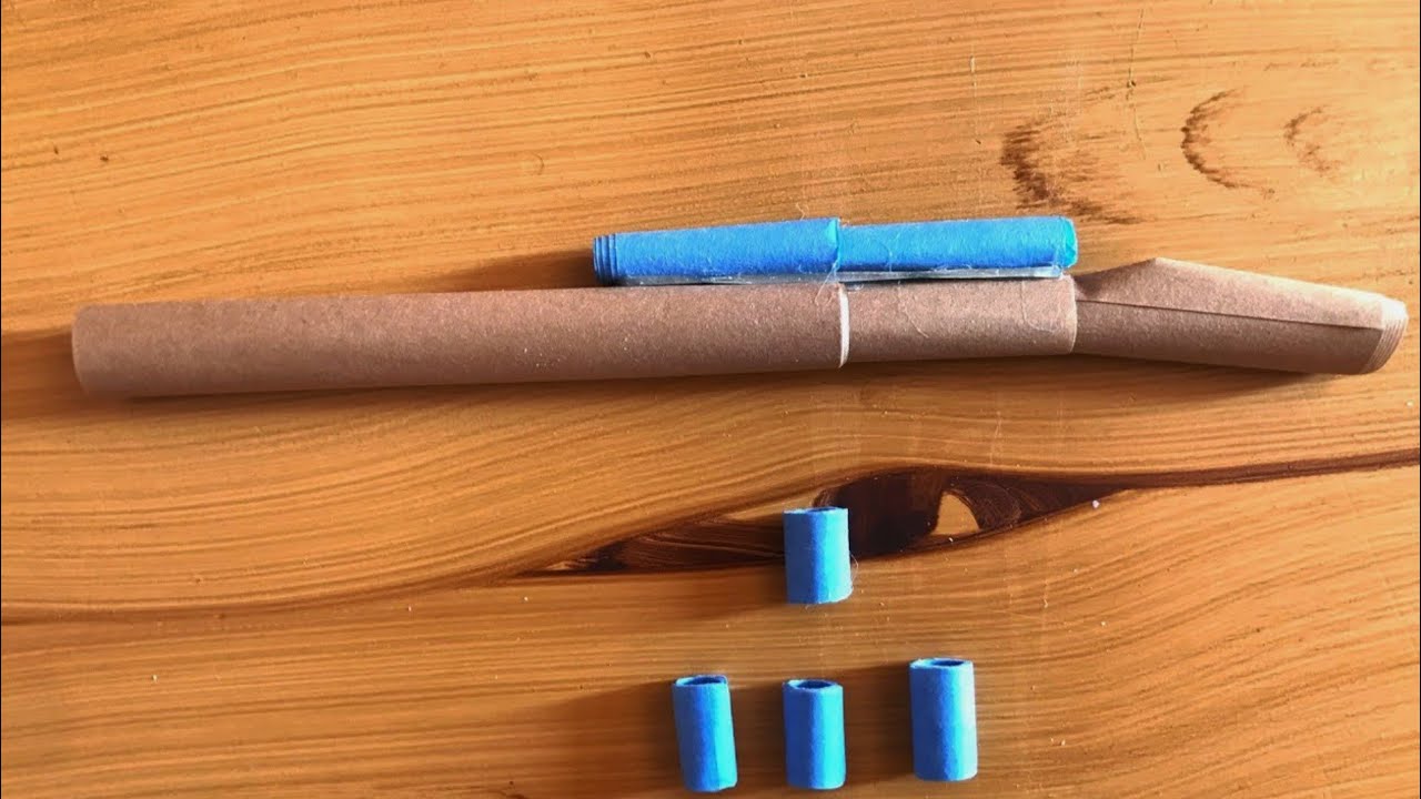 Paper gun | How to make origami paper gun | paper gun that shoot paper ...