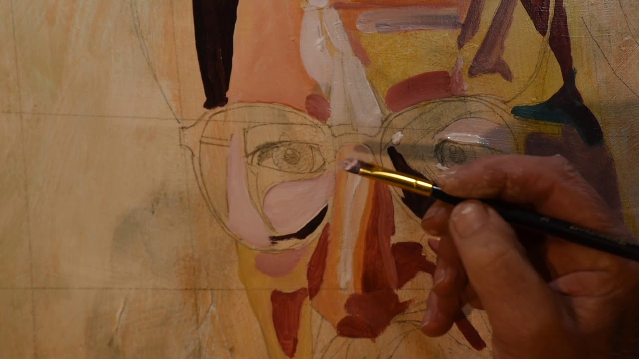 Portrait painting demonstration - YouTube