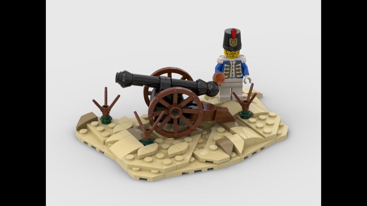 Lego MOC Cannon instructions tutorial - YouTube