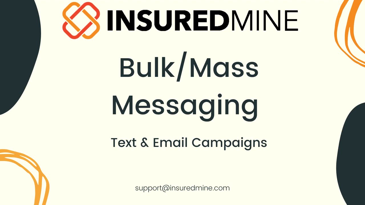 InsuredMine Insurance CRM - Sending a Bulk Text - YouTube