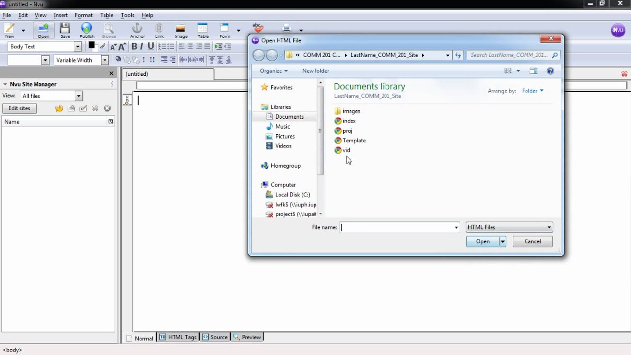 Kompozer Web Site Creation Lesson 5 Tutorial.wmv - YouTube