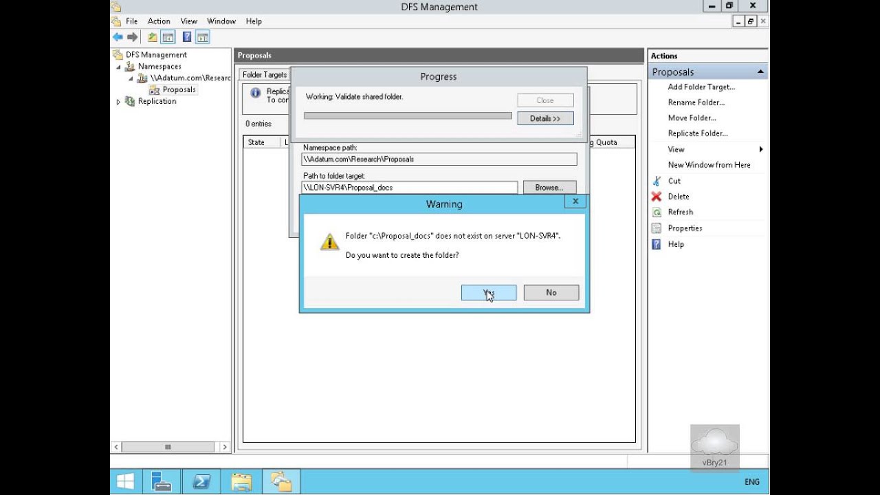 20411 Demo43 Configuring DFS Replication - YouTube