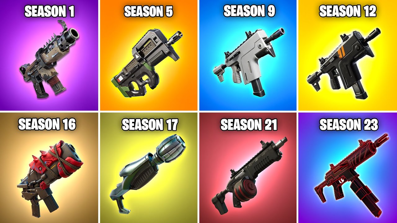 Evolution of All Fortnite Submachine Guns (Season 1 - Season 23) - YouTube