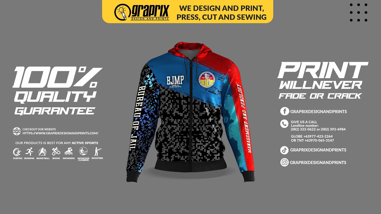 HOODIE JACKET with ZIPPER FULL SUBLIMATION - Print, Press, Cut and ...