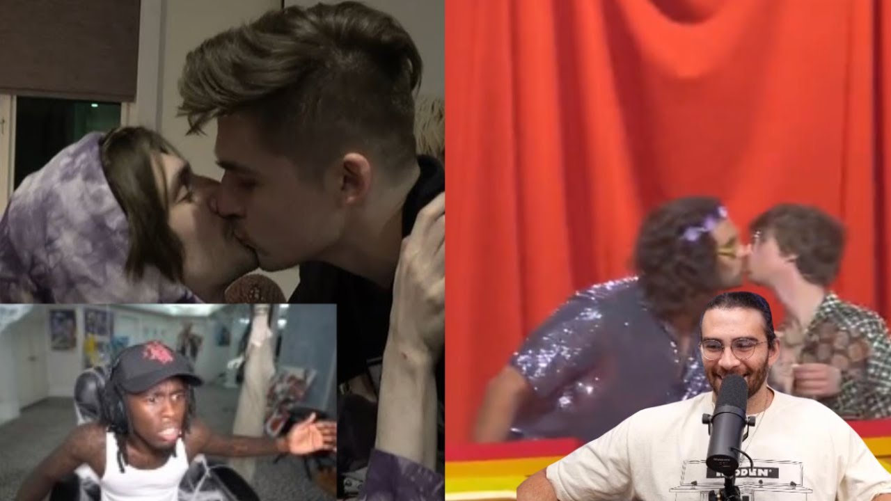 Kai Cenat Reacts to Poggers Streamers Kissing | HasanAbi Reacts - YouTube
