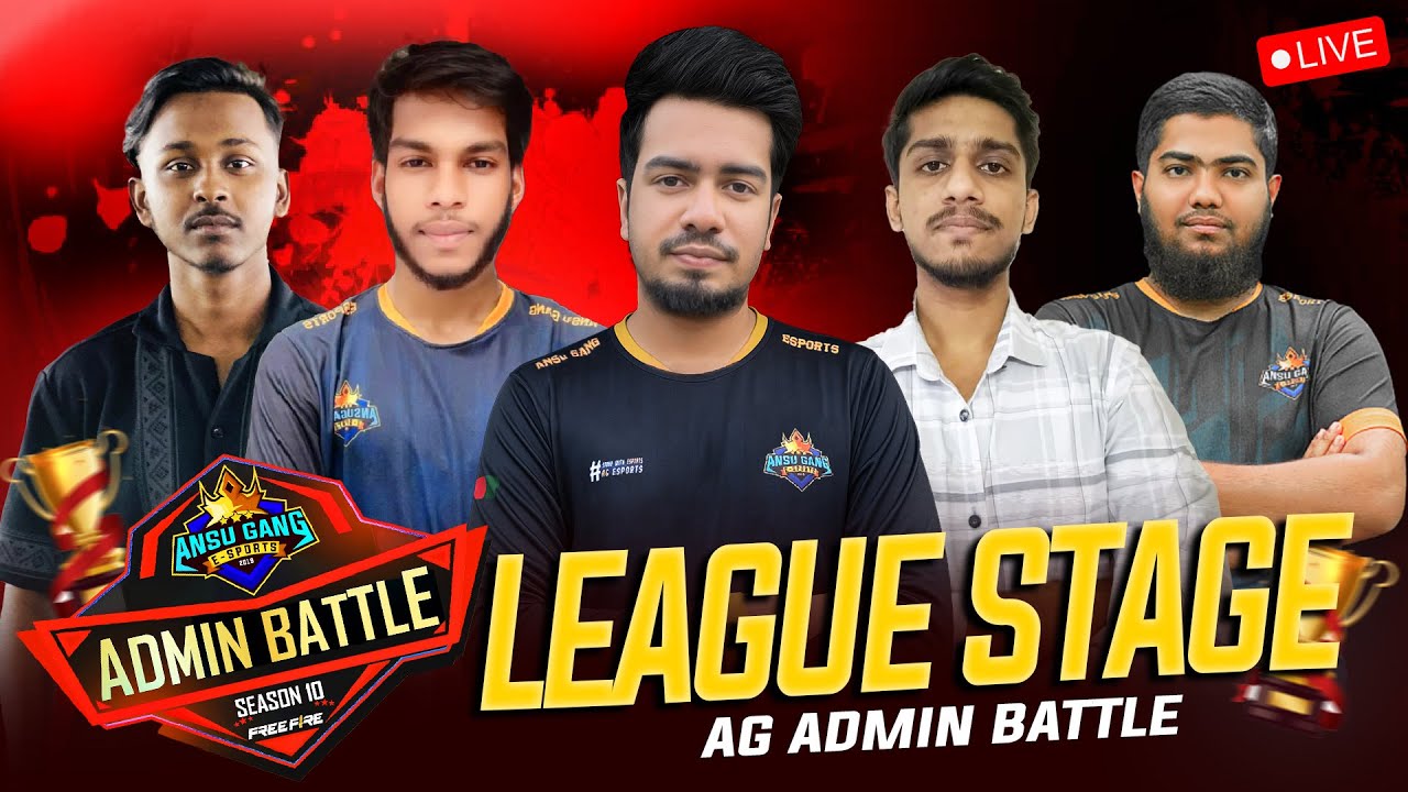 [🔴LIVE] AG ADMIN BATTLE 🏆| LEAGUE STAGE - DAY 2 | FREE FIRE 💥#Freefire ...