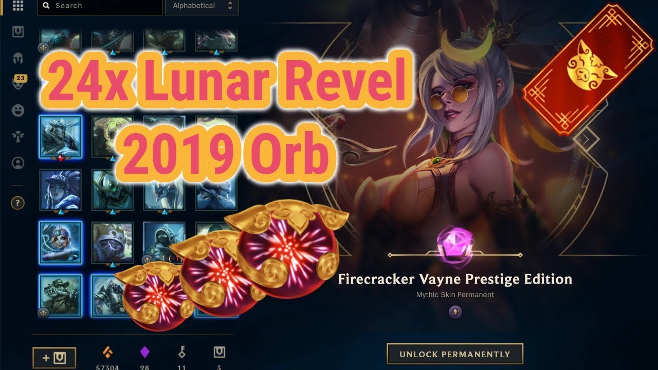 24x Lunar Revel 2019 Orb Opening (Revel Grab Bags) - League of Legends ...