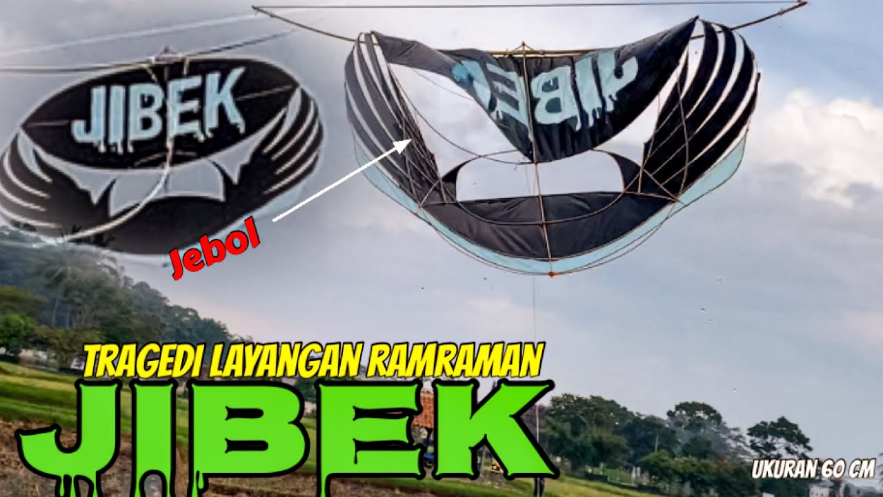 tes terbang layangan ramraman jibek dari sapu lidi !! berakhir jebol ...