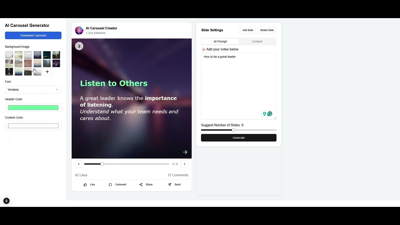 AI LinkedIn Carousel Tool using React and NextJs - YouTube
