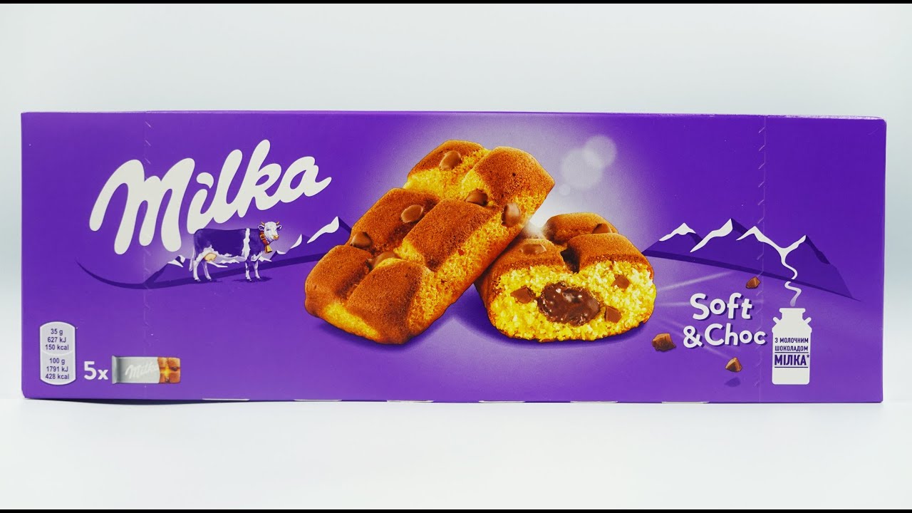 ASMR Unboxing Milka Soft & Choc Sponge Cake With Chocolate Filling ...