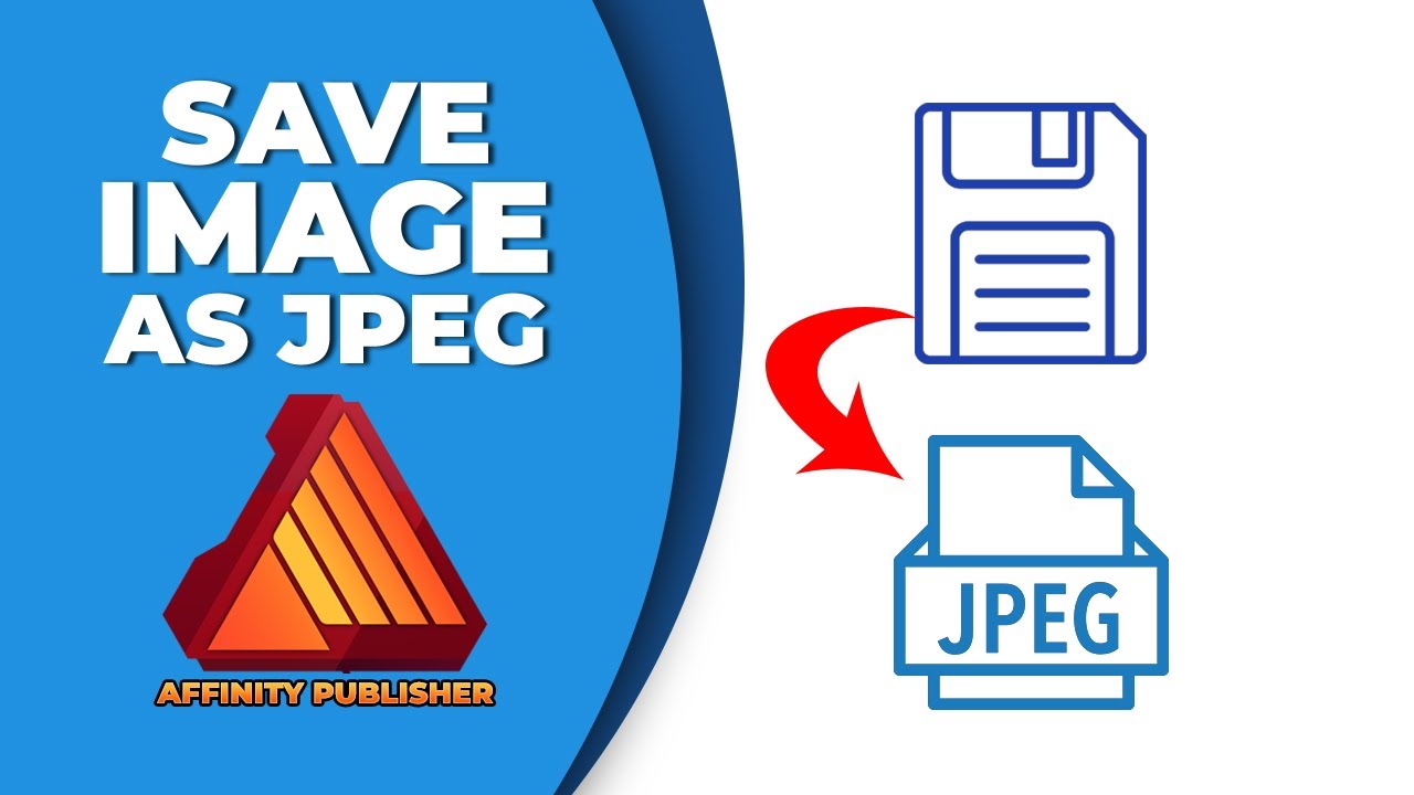 How to save image from affinity publisher as a jpeg - YouTube