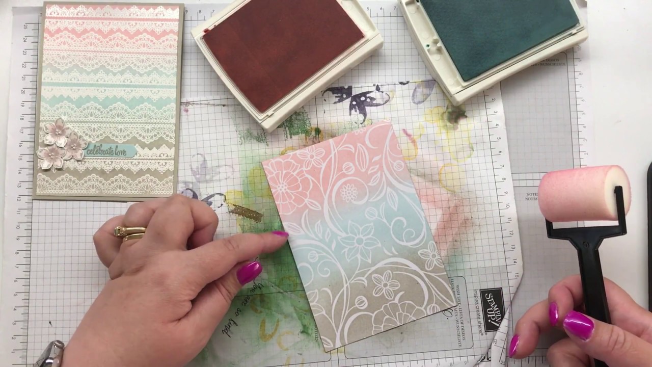 Quick Tip - Sponge Brayers - Irresistibly Floral DSP - YouTube