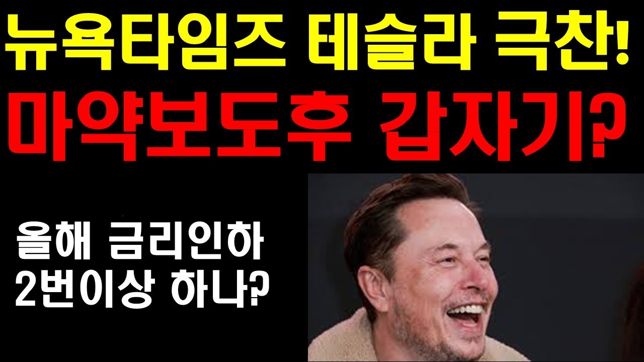 뉴욕타임즈 테슬라 극찬 불과 얼마전 머스크 마약쟁이 비난하던 뉴욕타임즈가 갑자기 왜 중국 전기차 시장 파멸로 가나 엔비디아