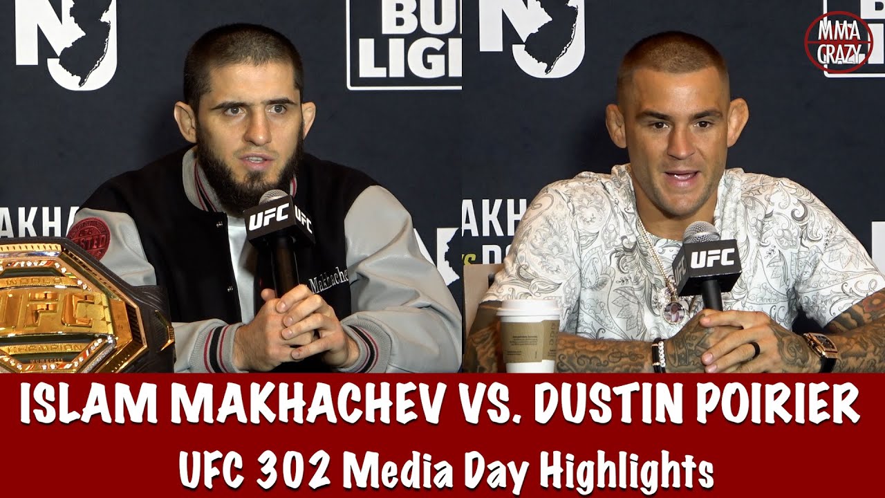UFC 302: Islam Makhachev & Dustin Poirier Media Day Highlights - YouTube