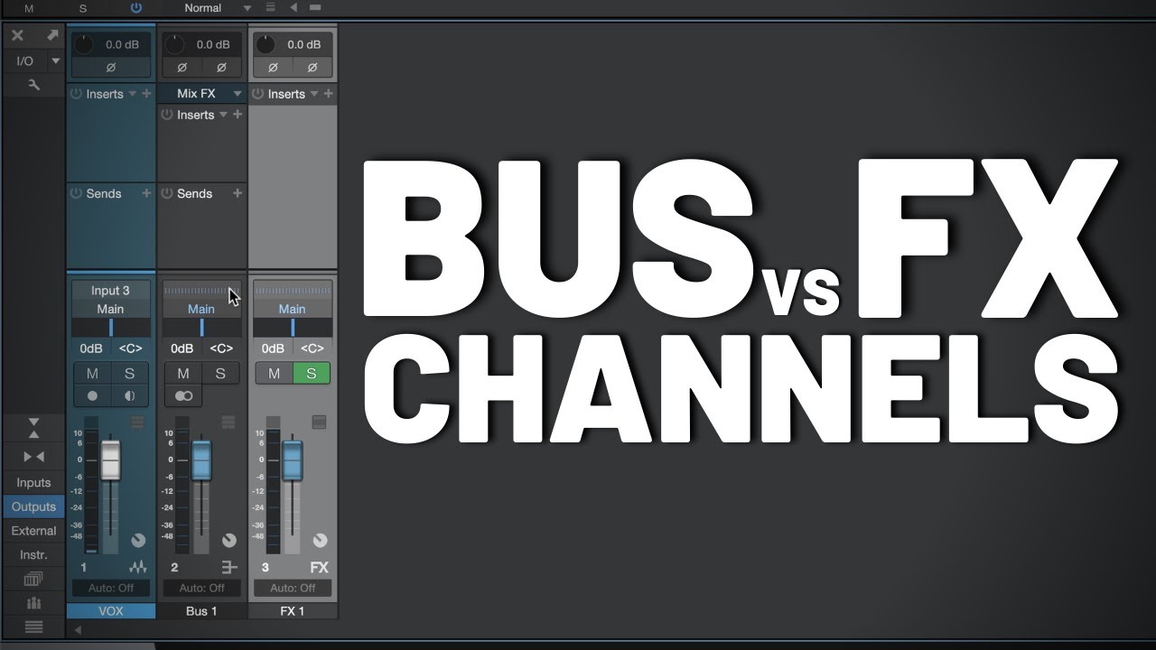 Bus vs Fx Channels in #StudioOne - YouTube