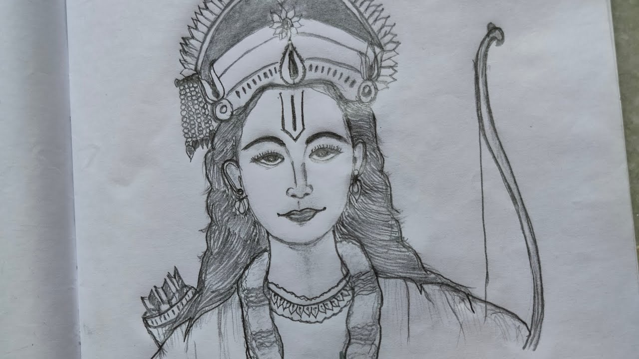 Lord Shri Ram drawing | step by step easy drawing || Shri Rama Navami ...