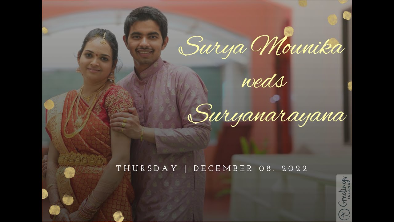 Surya Mounika weds Suryanarayana - YouTube
