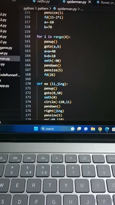 Spiderman Design using Python Turtle Graphics 🐢 || Python #tranding #coding #programming #python ...