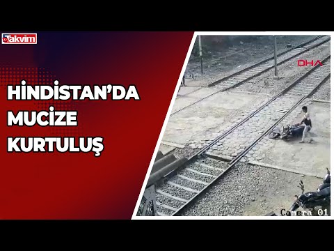 Hindistan'da mucize kurtuluş kamerada