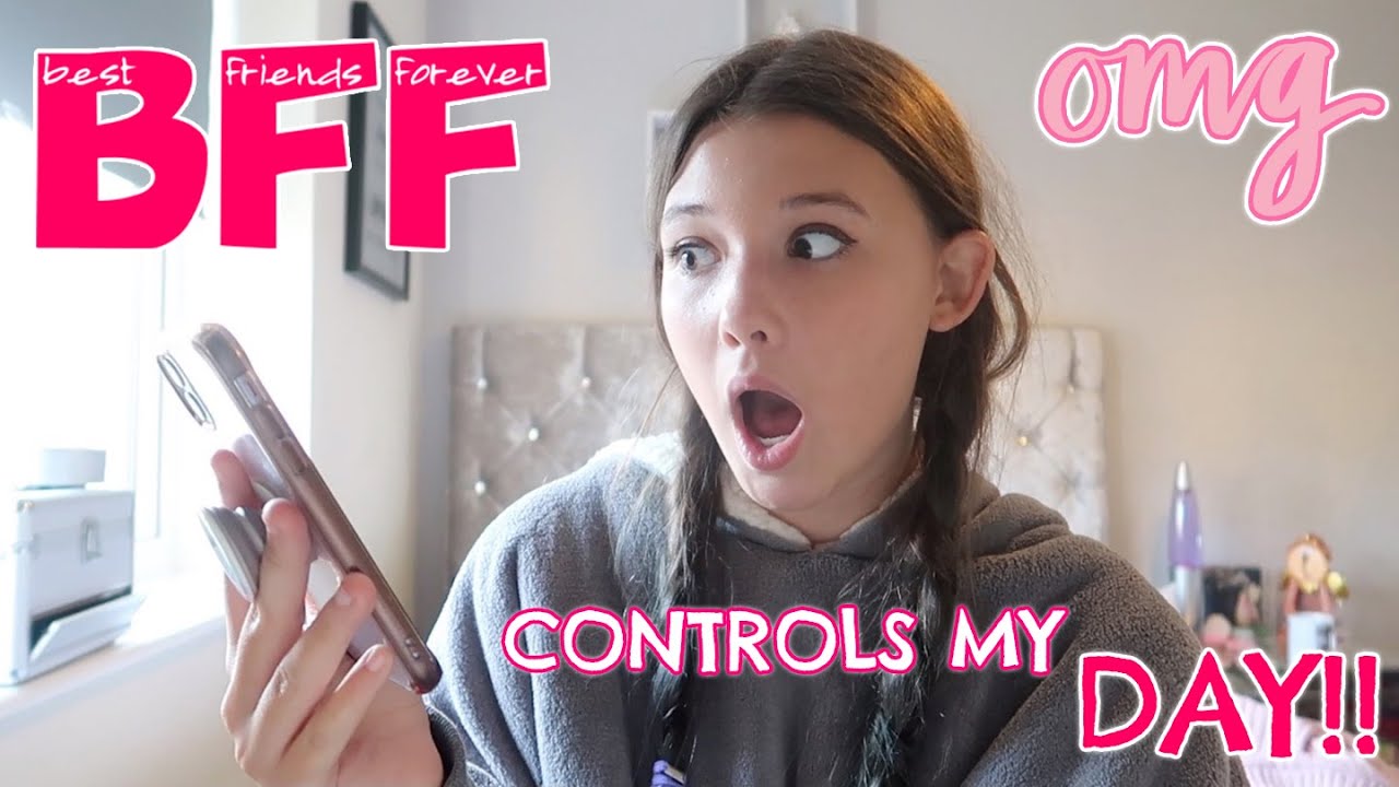 BEST FRIEND CONTROLS MY DAY FOR 24 HOURS!! - YouTube
