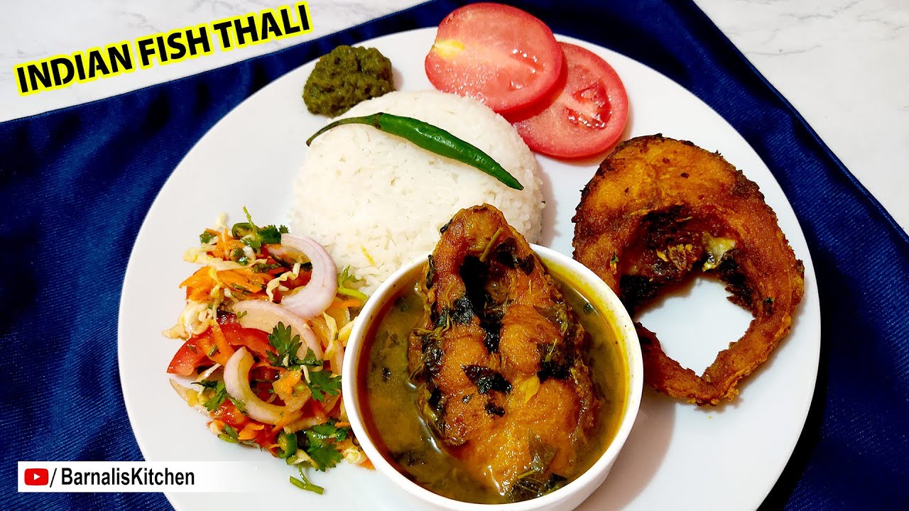 Village Style Fish Curry - Indian Fish Thali Recipe - VILLAGE STYLE ...