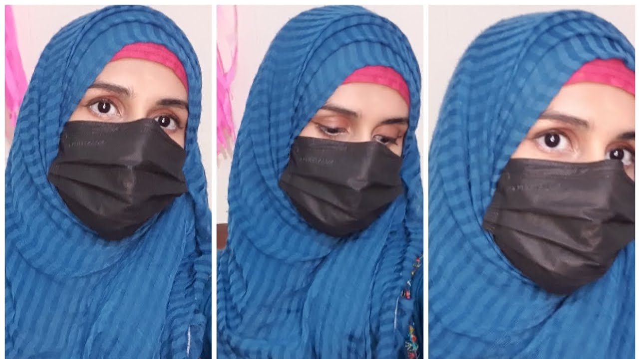 Cute 🥰 Hijab Styles With Layers | Hijab Tutorial With Mask | # ...