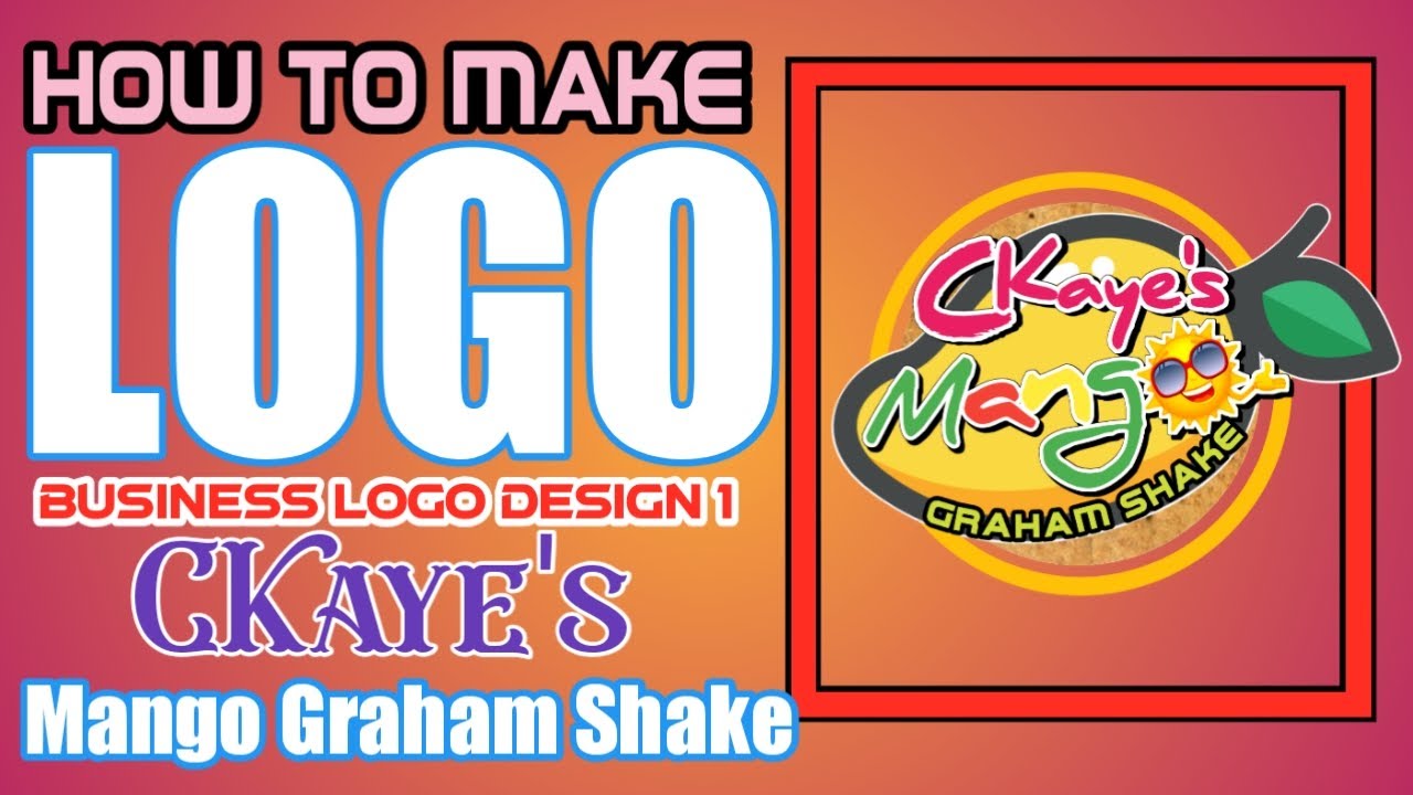 How to make logo /Business logo / CKayes Mango Graham Shake logo design ...