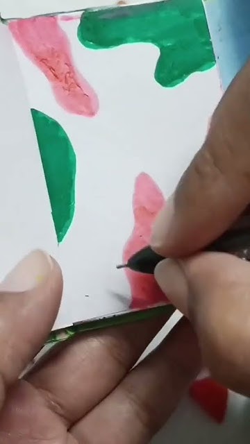 Easy boho pattern in my mini book# mini # book # painting # easy ...