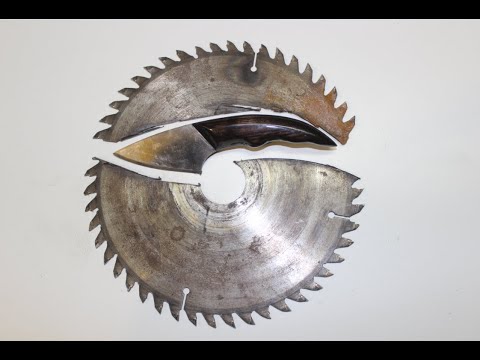 Самодельный НОЖ ИЗ СТАРОГО ДИСКА HOW TO MAKE A STEEL KNIFE FROM AN OLD DISK