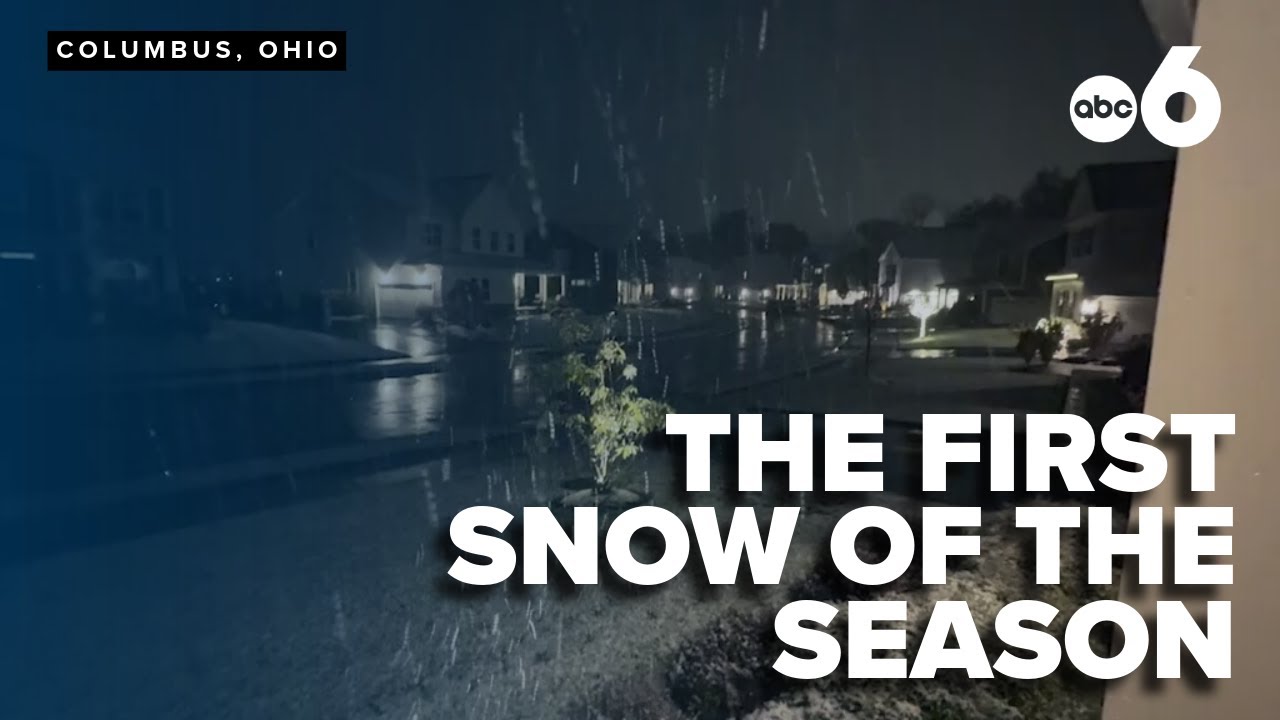 Columbus Weather: our first snow of the season - YouTube