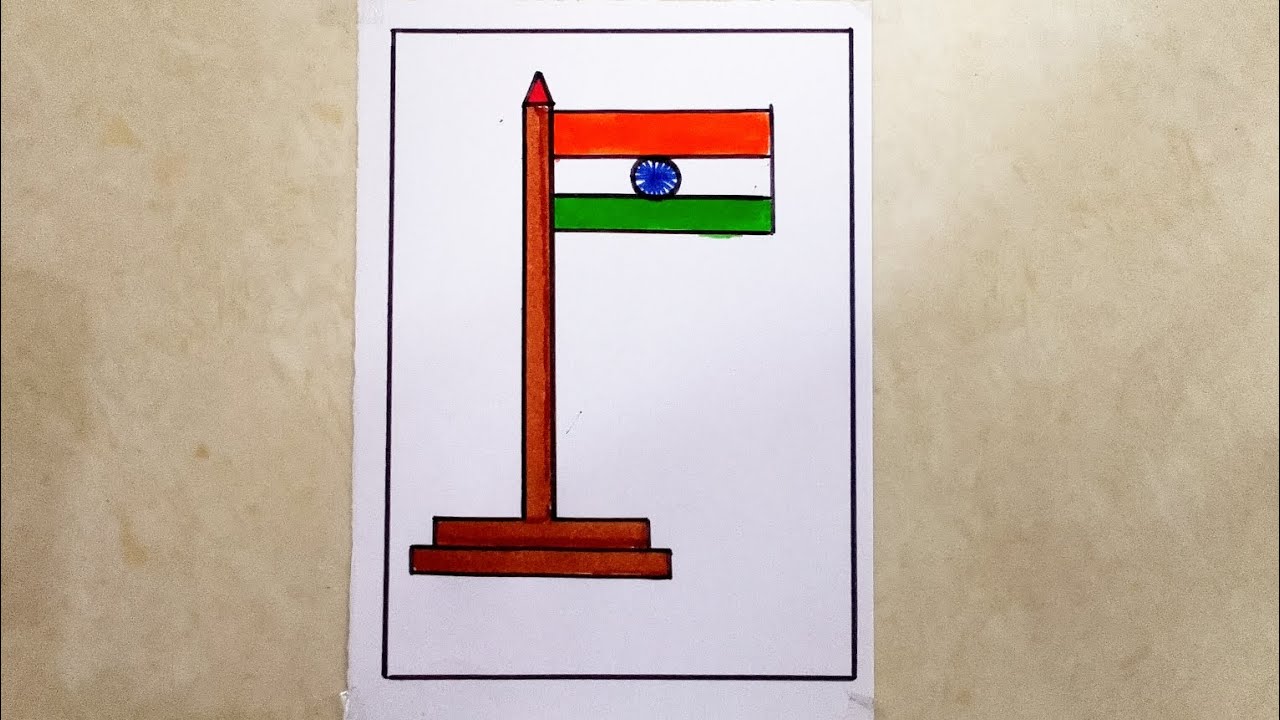 Easy India 🇮🇳 Flag drawing step by step learn easy drawing #drawing # ...