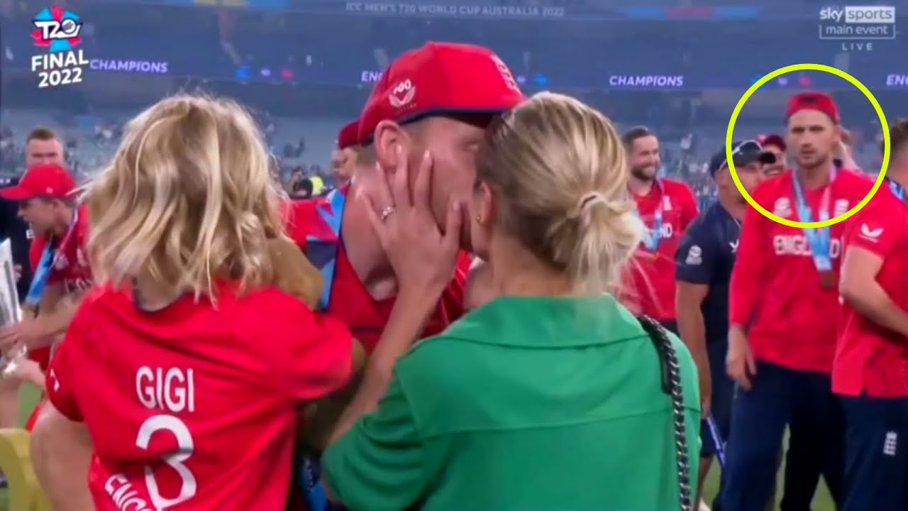 His Wife kissed Jos Buttler in front of everyone after England won T20 world cup against ...