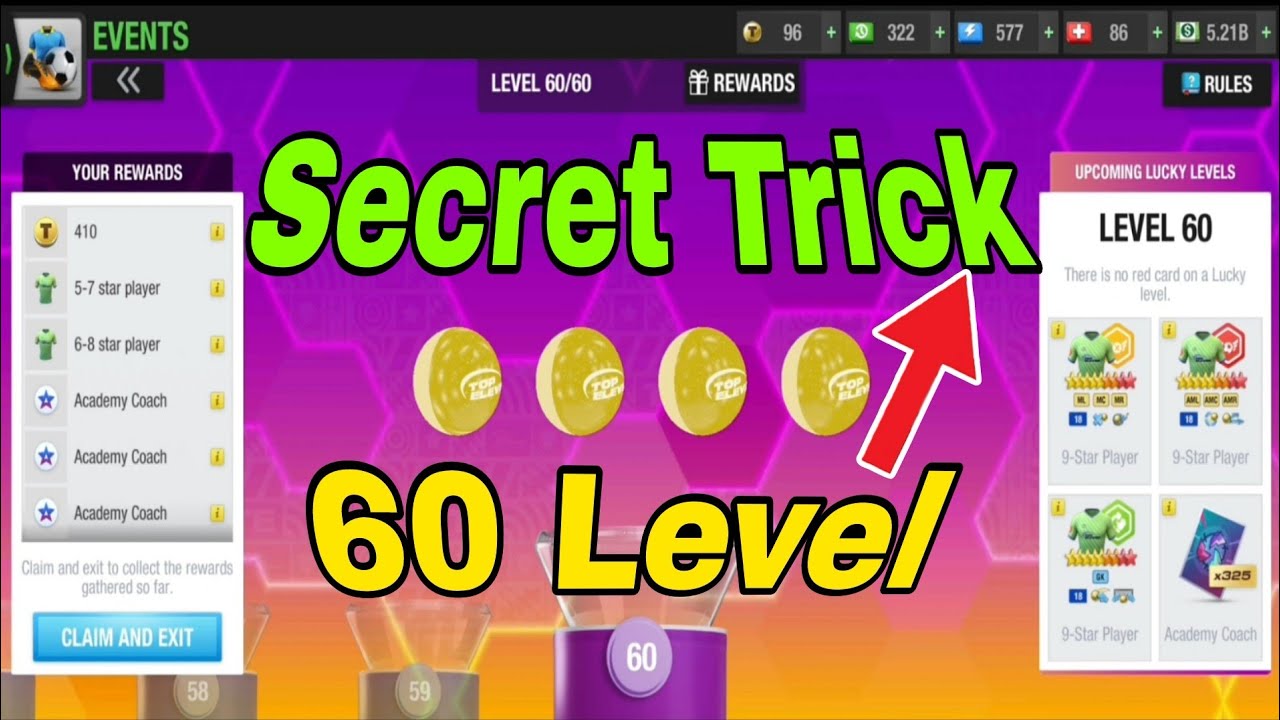 Top 3 Secret Draw Frenzy Tricks to reach 60 Level in Top Eleven 2025 ...