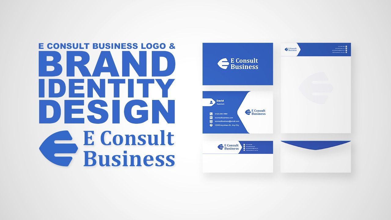 E Consult Business Logo & Brand Identity Design - YouTube