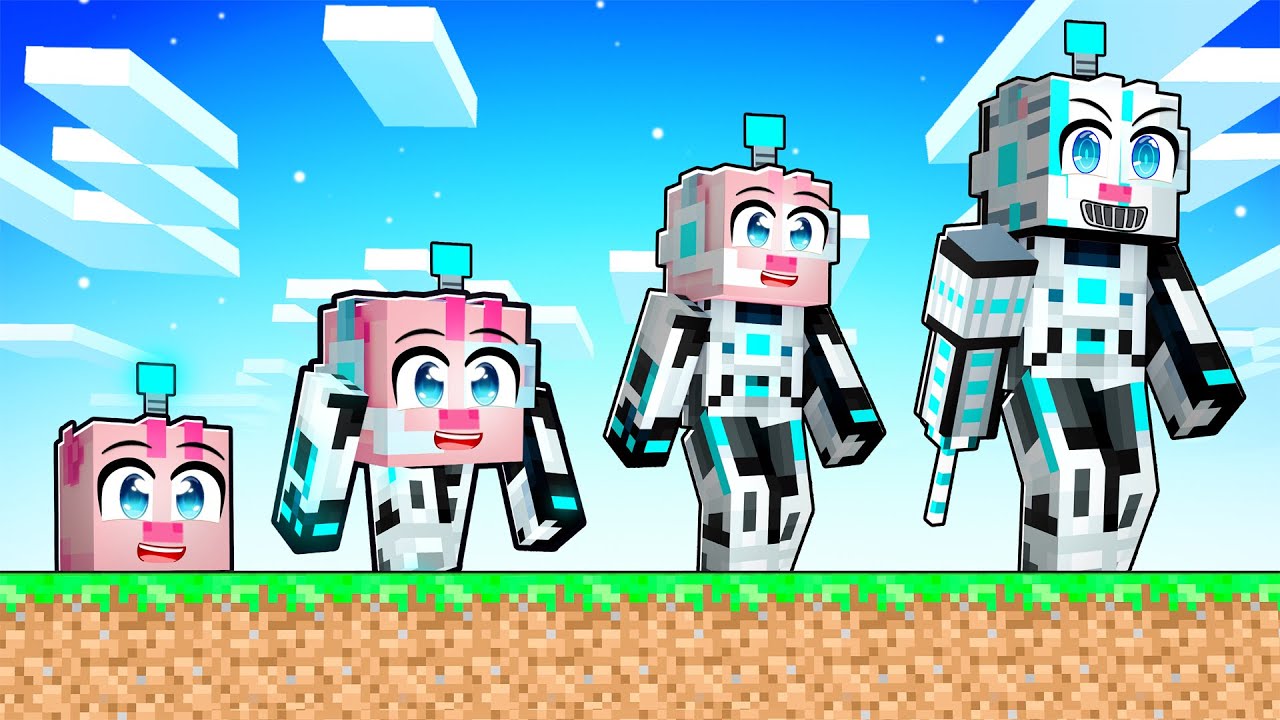 EVOLVUJU se jako ROBOT v Minecraftu! - YouTube