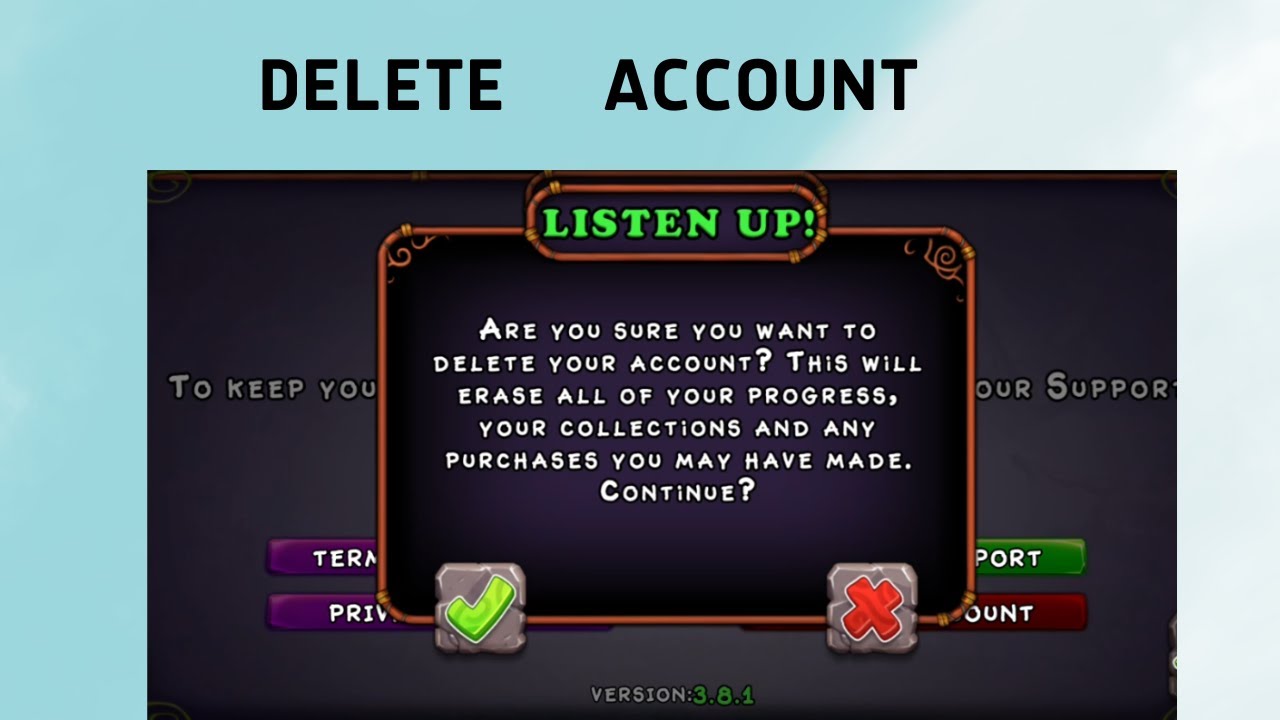 How To Permanently Delete My Singing Monsters Account YouTube How To Permanently Delete My Singing Monsters Account YouTube
