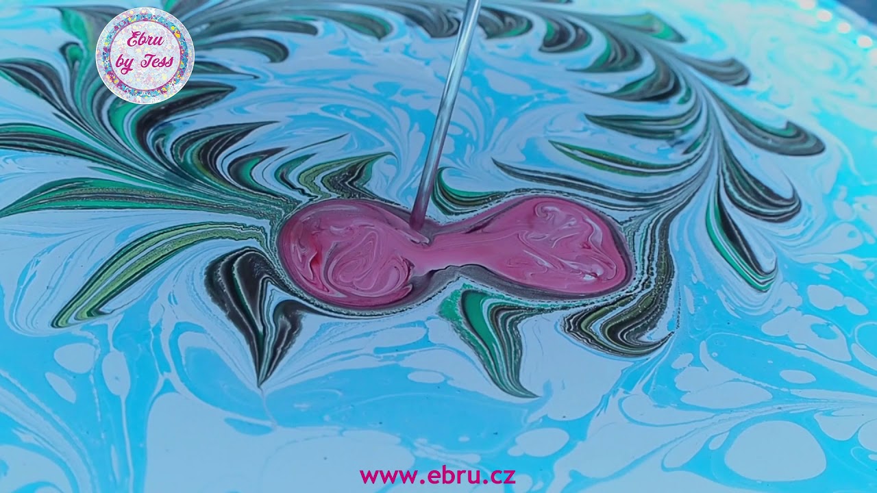 Ebru tutorial - Vánoce - YouTube