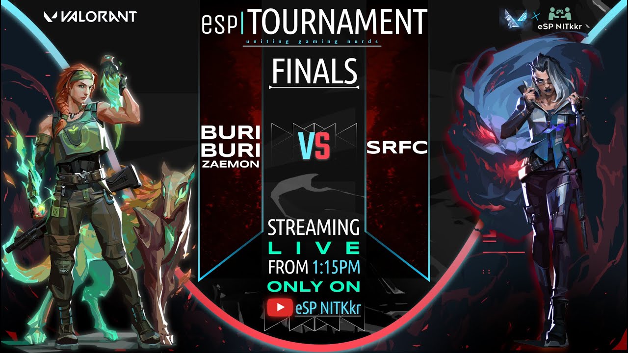 "Buri Buri Zaemon v/s SRFC" eSP Valorant Tournament Final - YouTube